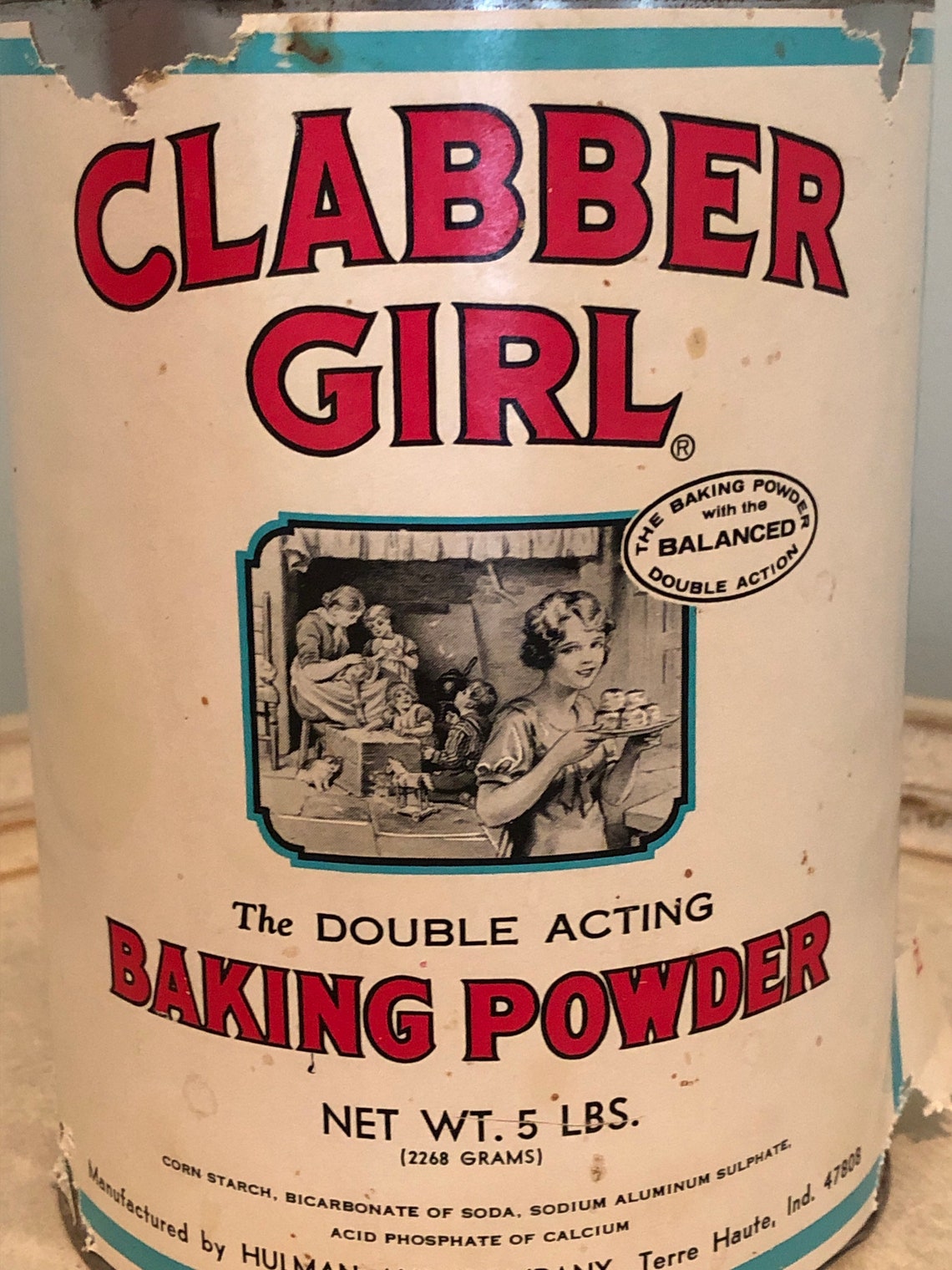 Vintage Clabber Girl Tin 5 Pound | Etsy