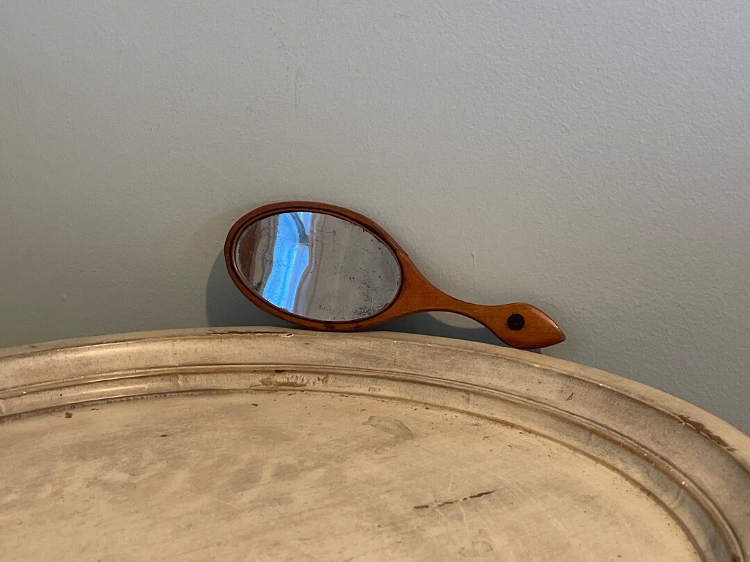 Vintage Hand Held Mirror ~ Small Size 7 7/8" Long X 2 3/4" Wide - Etsy