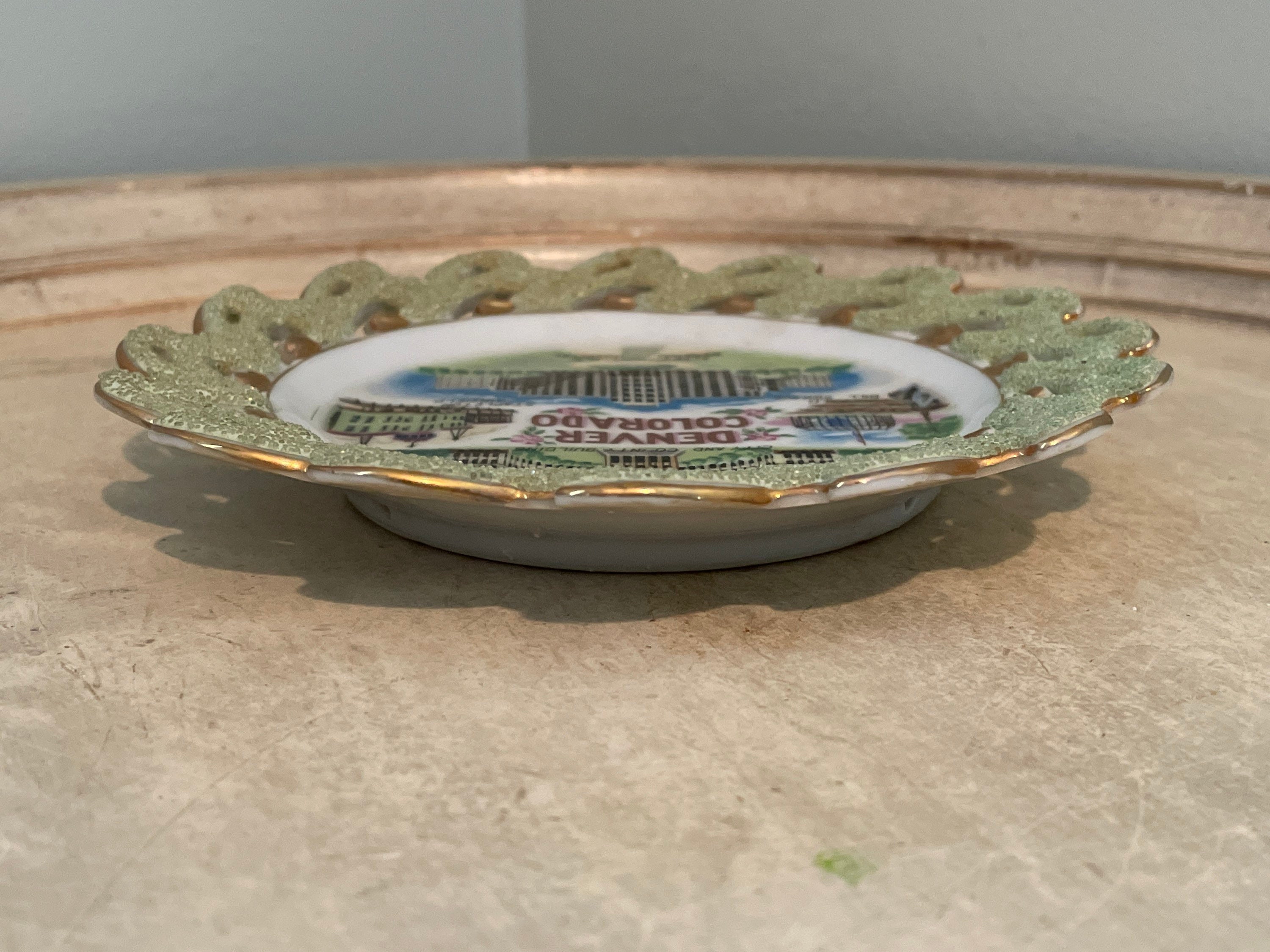 Vintage Souvenir Plate Denver Colorado - Etsy