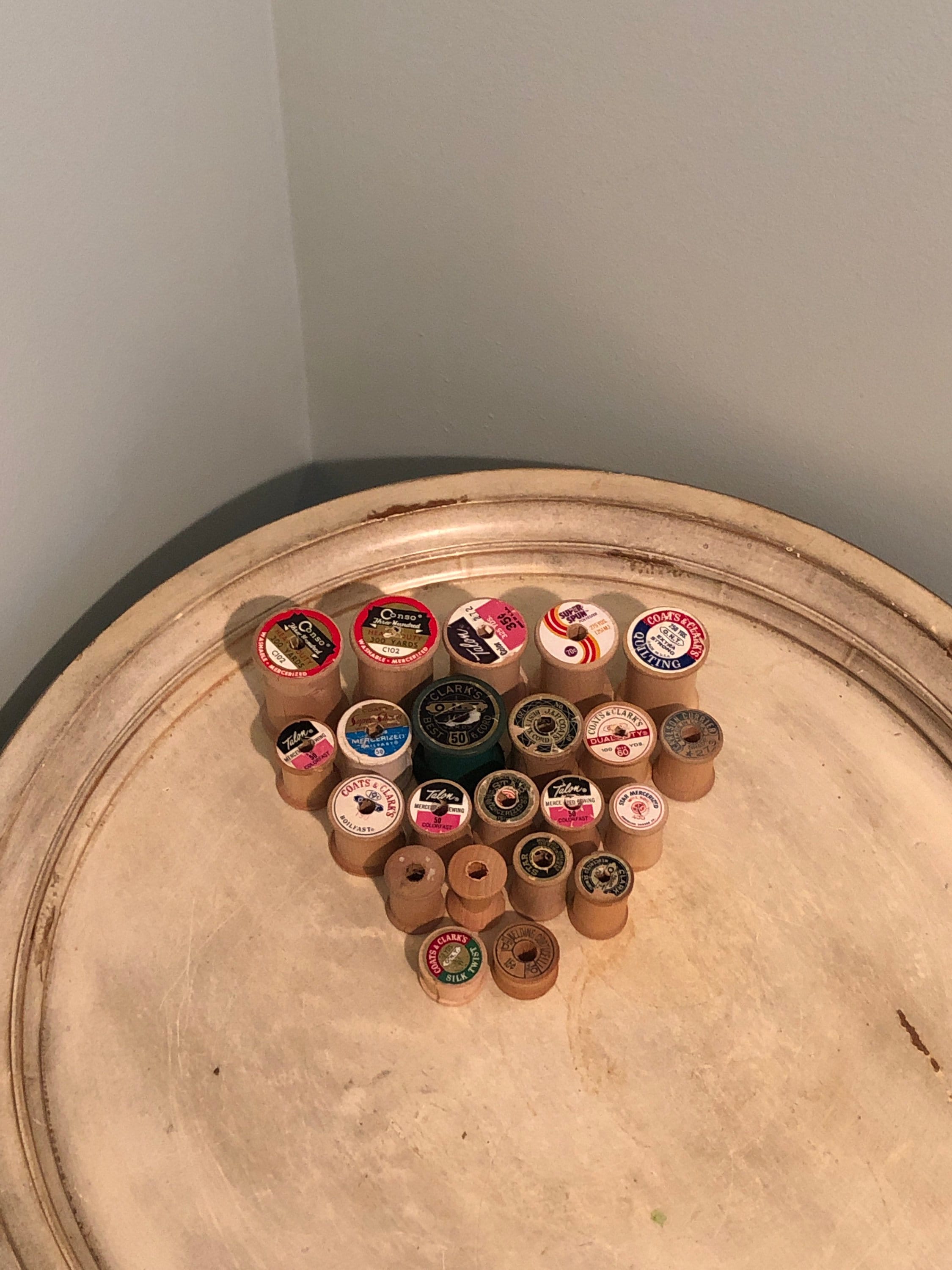 Vintage Wooden Spools 22 Assorted 1 | Etsy