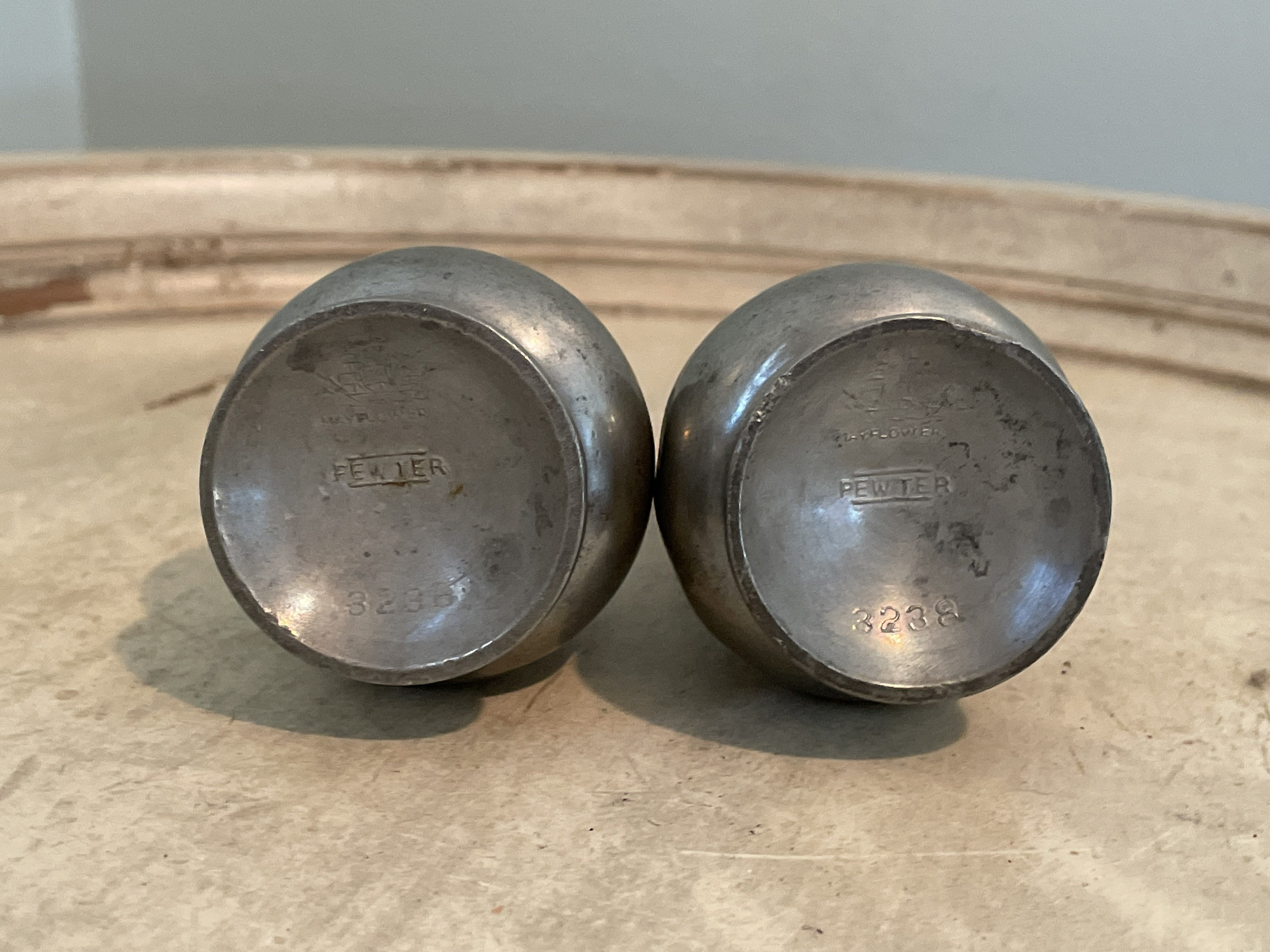 Vintage Salt and Pepper Shakers ~ Mayflower Pewter 3238 - Etsy