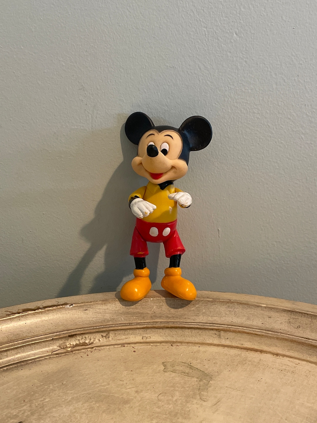 Vintage Mickey Mouse Figurine Plastic Posable Disney Toy - Etsy