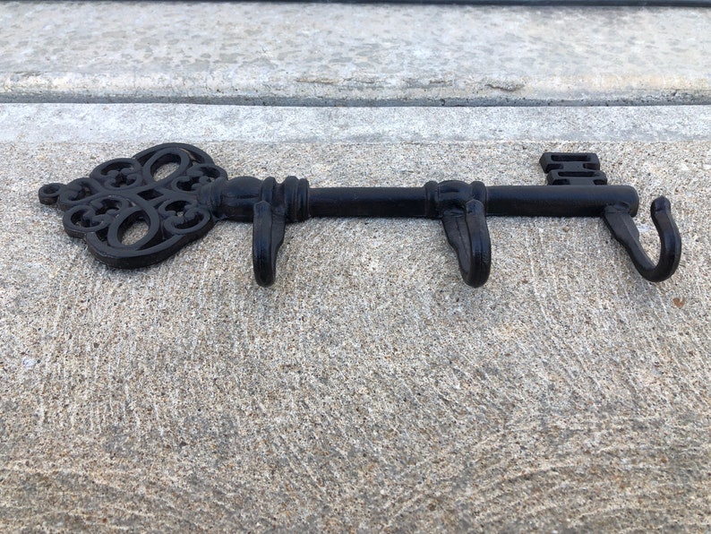 Cast Iron Key Holder With 3 Hooks - Etsy