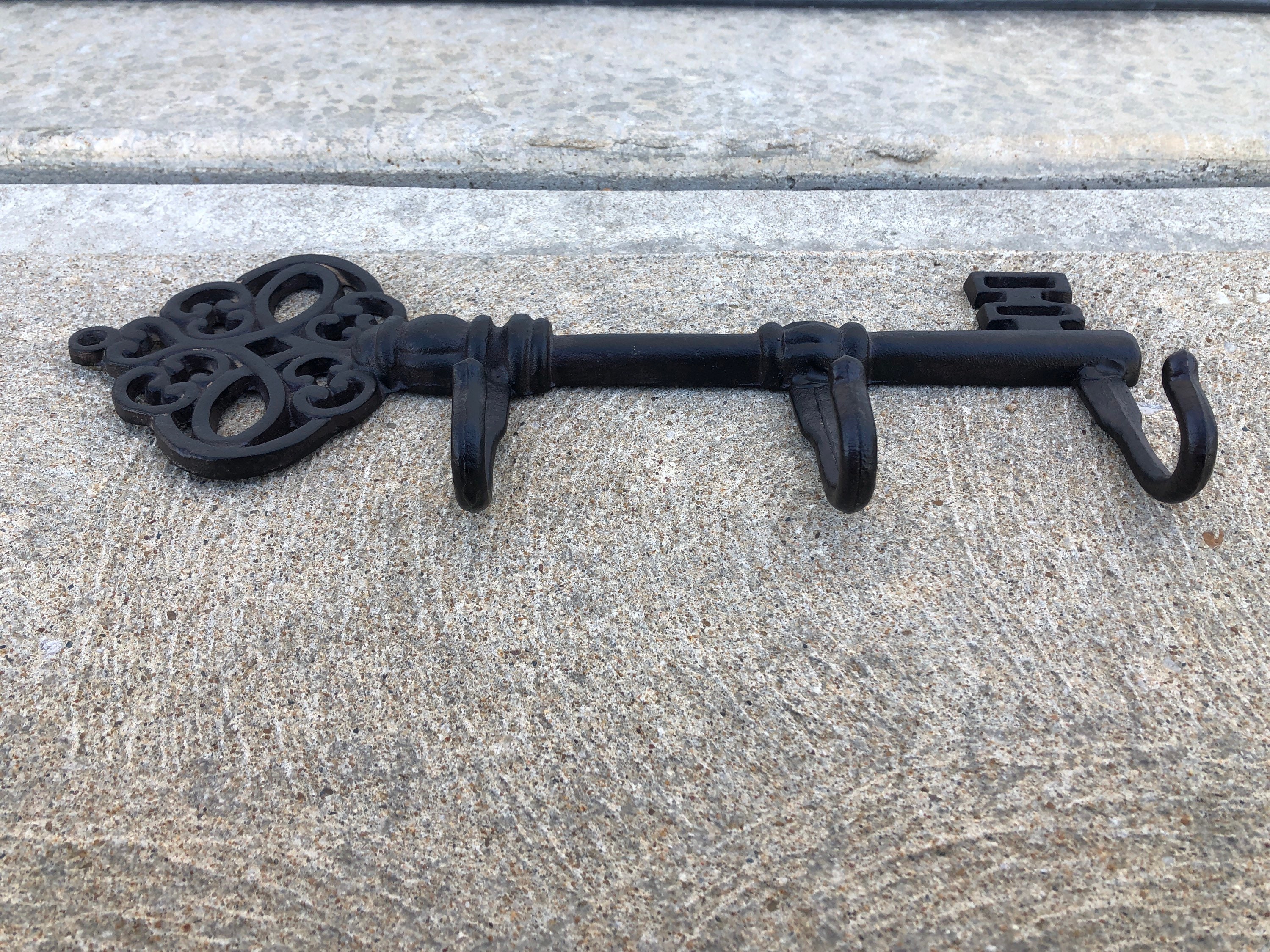 Cast Iron Key Holder With 3 Hooks - Etsy