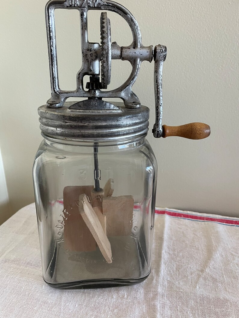 Antique Butter Churn Dazey 3 Quart Glass Churn - Etsy