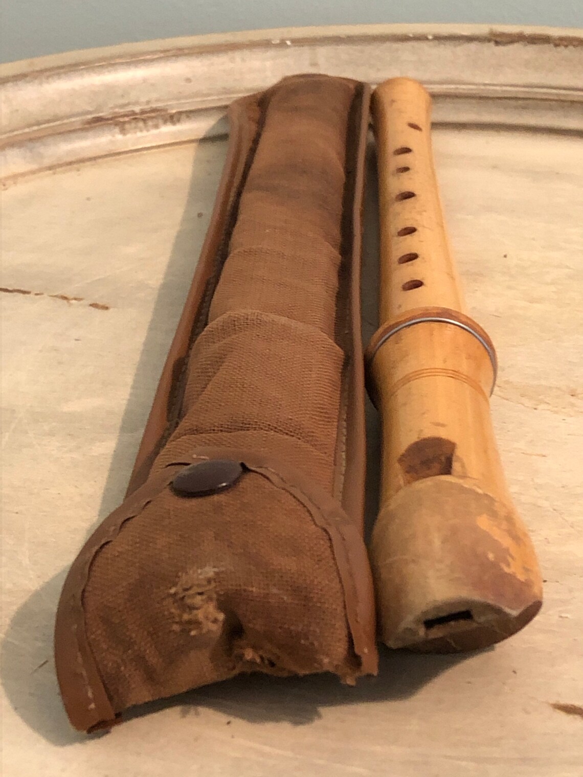 Vintage Wooden Recorder With Case Light Wood Colored - Etsy