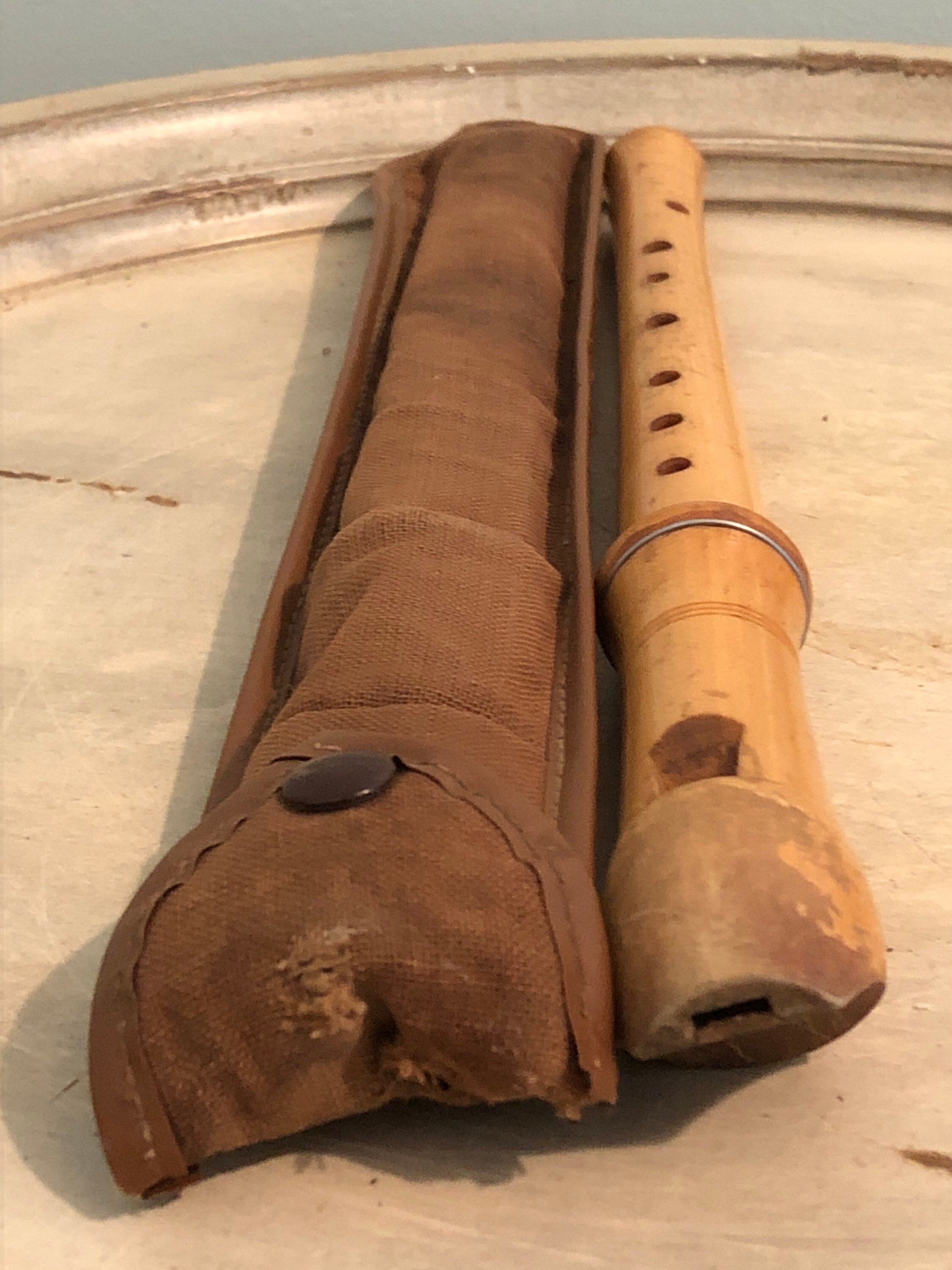 Vintage Wooden Recorder With Case Light Wood Colored - Etsy