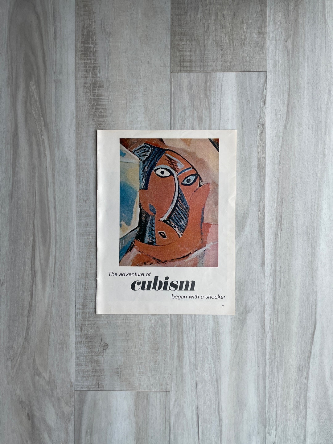 Vintage Magazine Print the Adventure of Cubism Began With a Shocker ...