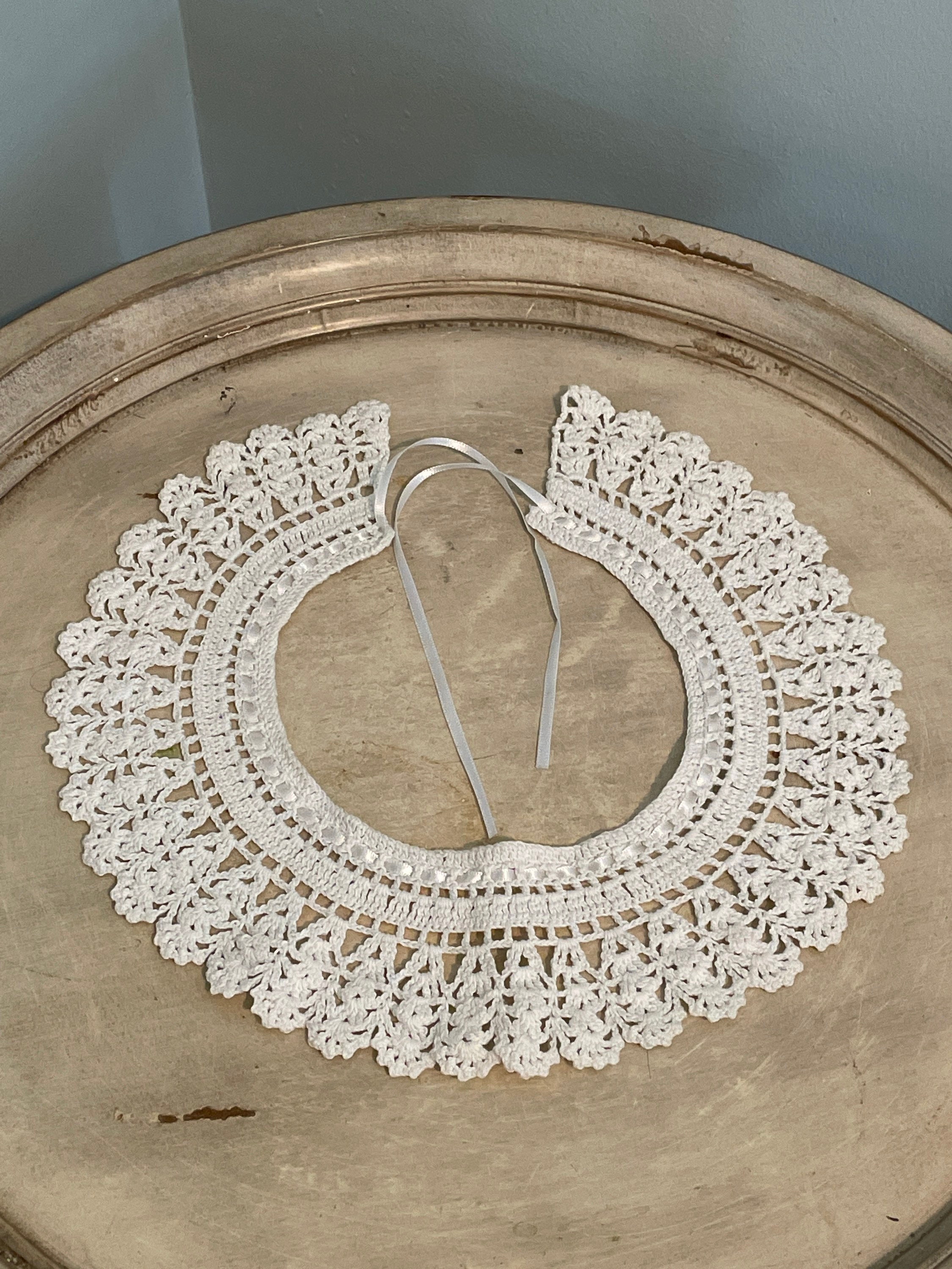 Vintage Crochet Neck Collar - Etsy