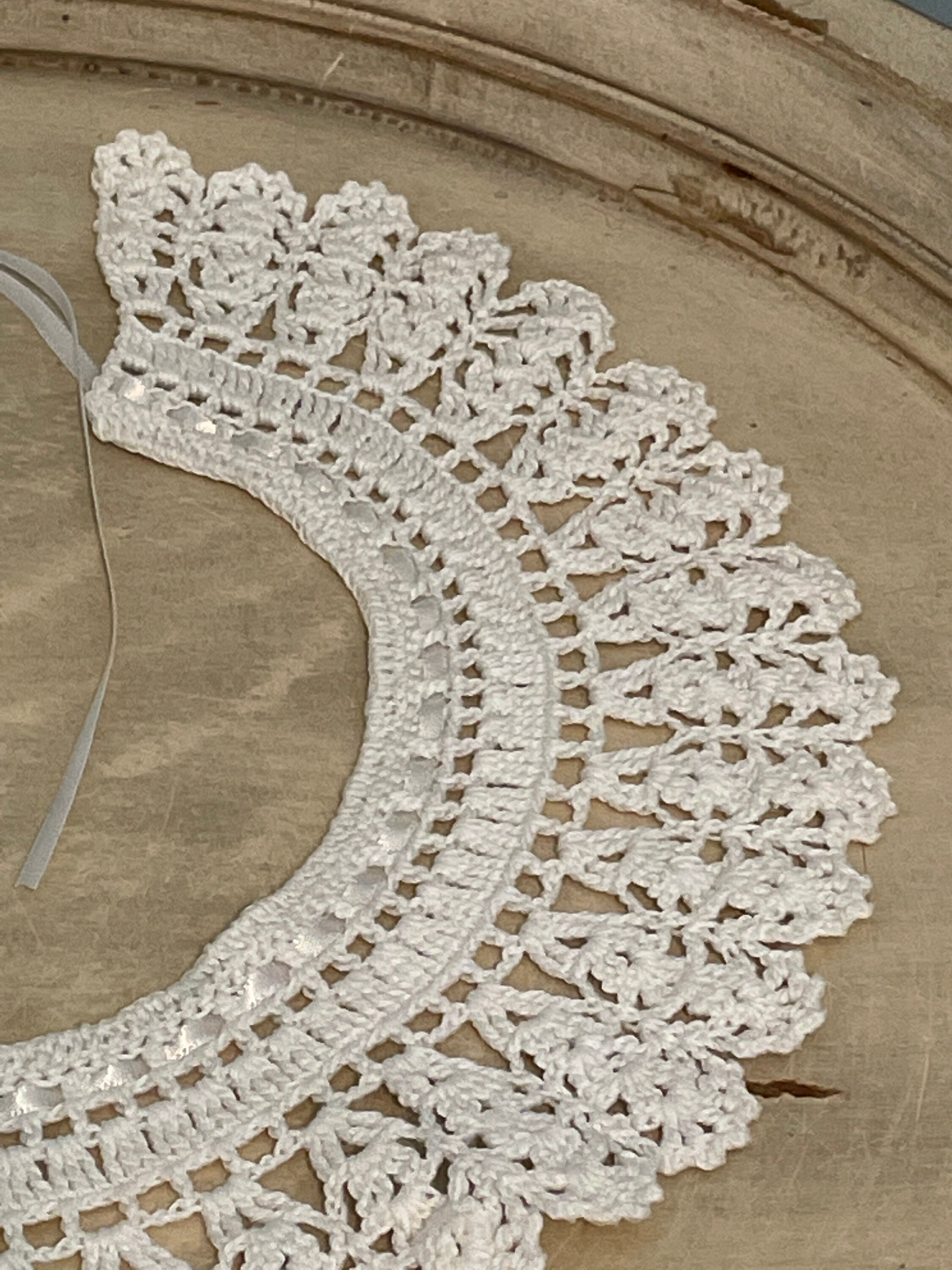 Vintage Crochet Neck Collar - Etsy