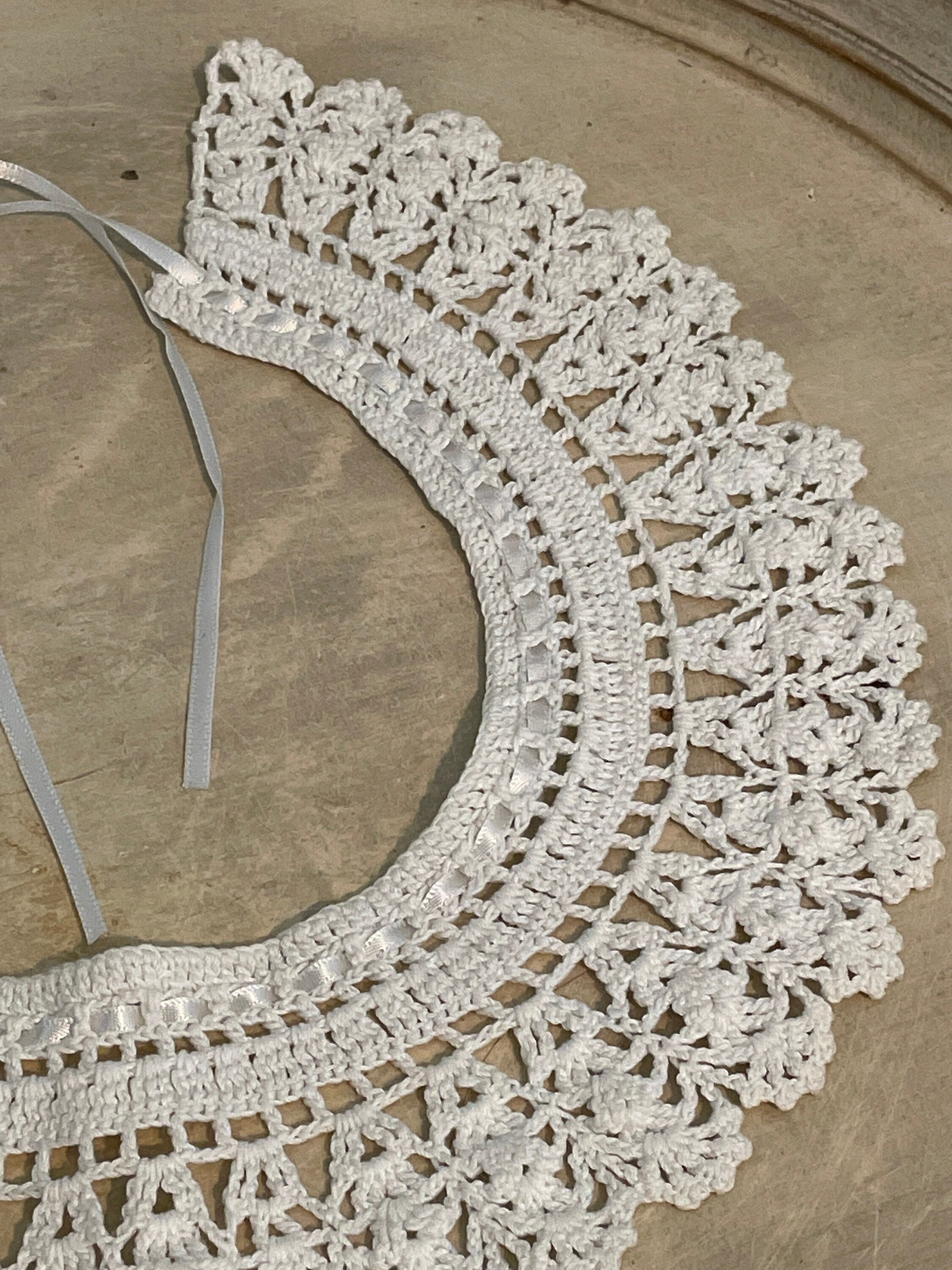 Vintage Crochet Neck Collar - Etsy
