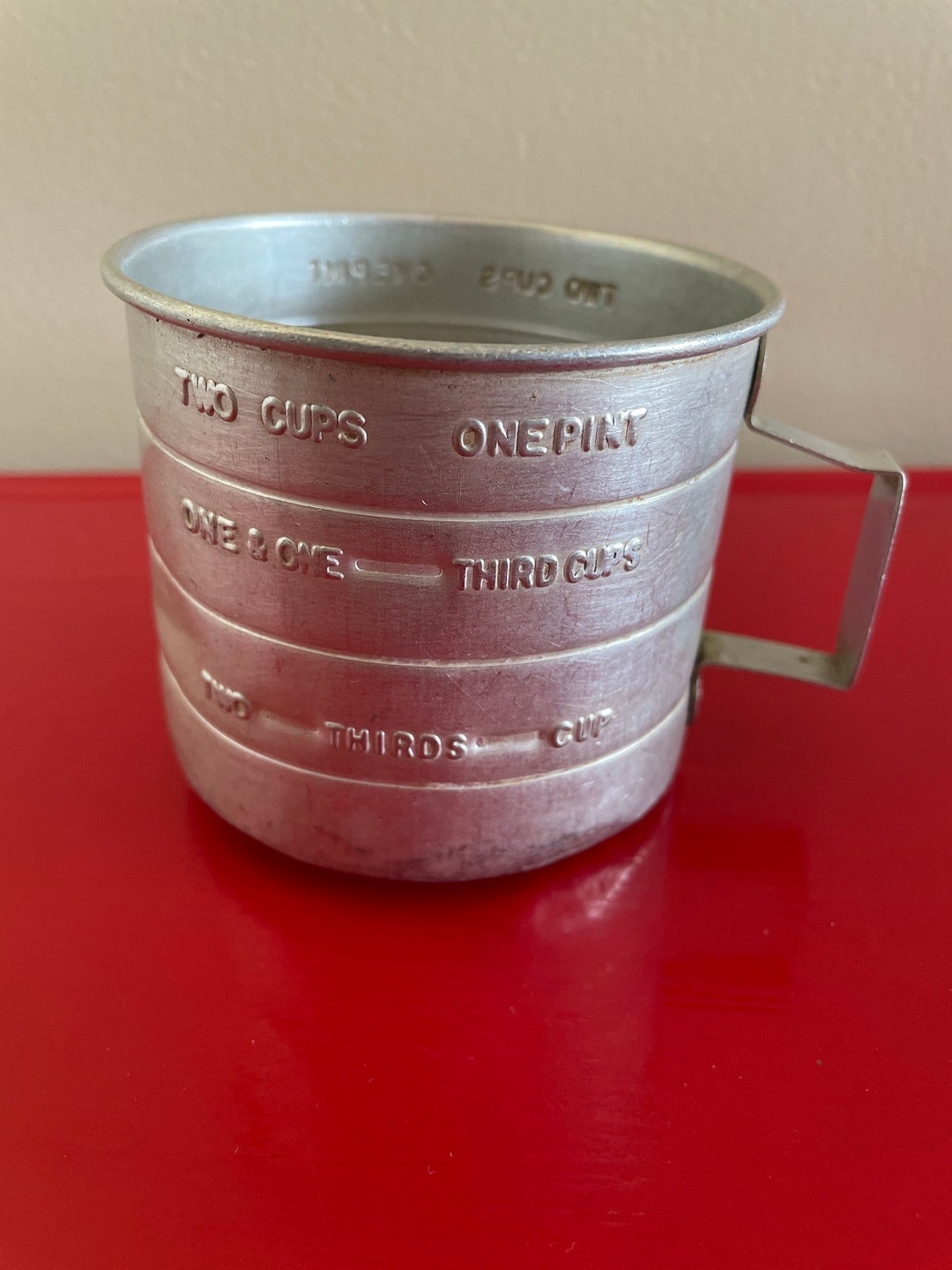 Vintage Measuring Cup Gooseberry Patch Aluminum 2 Cup Embossed Cherries ...