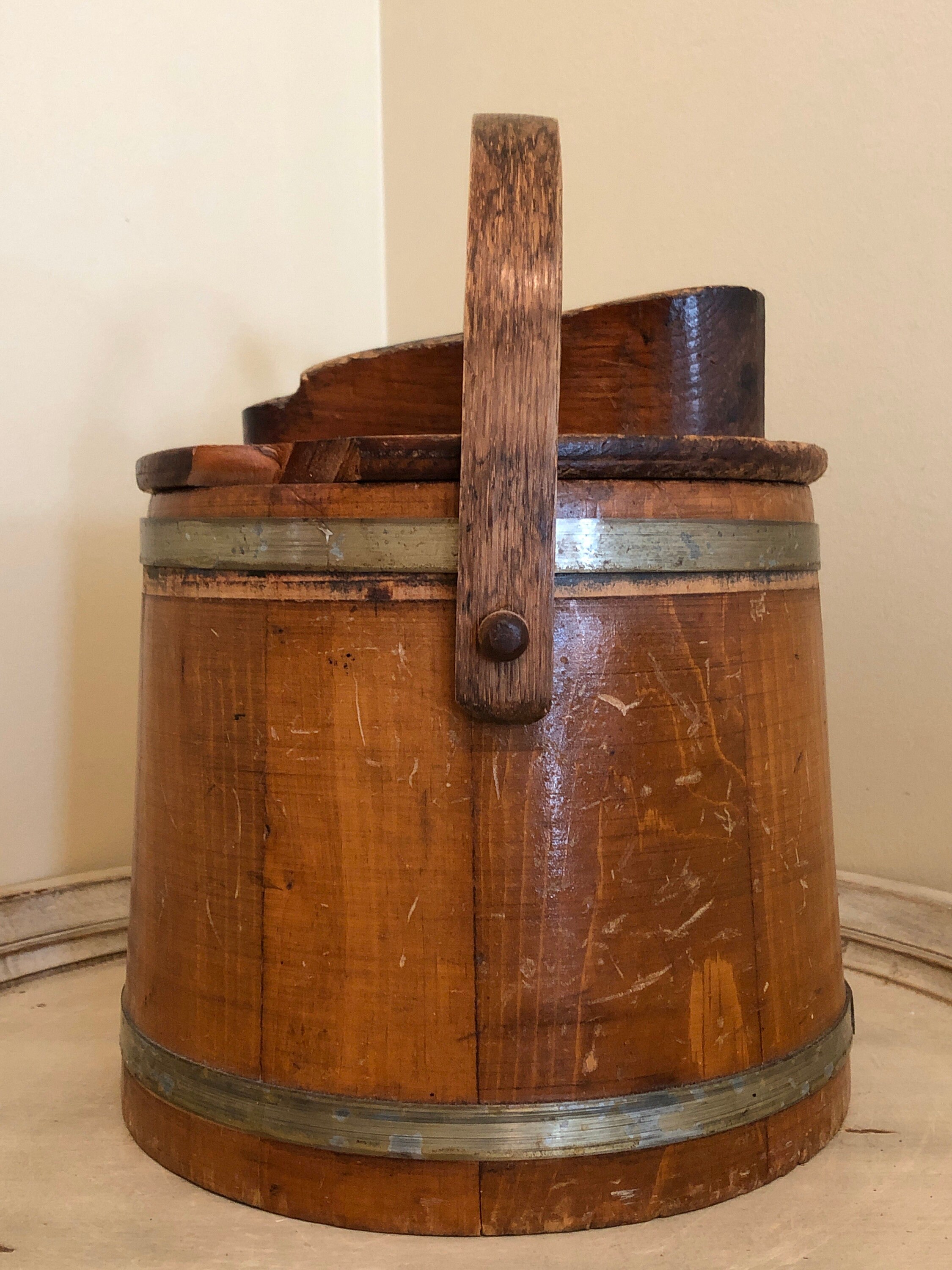 Firkin Shoe Shine Box Round Barrel Shape | Etsy