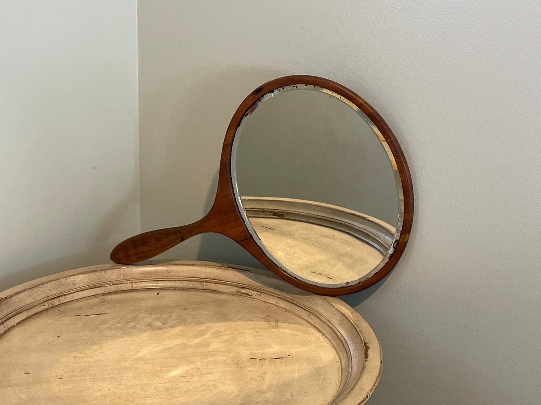 Antique Oval Hand Mirror ~ JC Penney Property ~ Shaker Style - Etsy