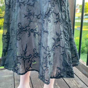 Vintage Black Cocktail Dress With Side Zipper, 1950's Silk Organza - Etsy