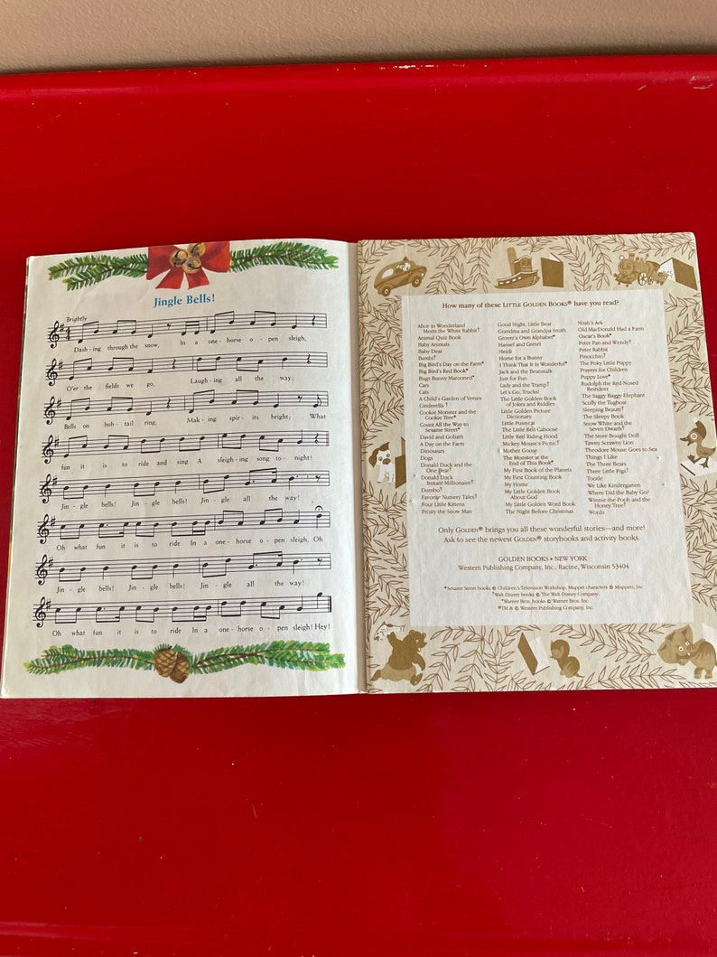 Jingle Bells Little Golden Book 1964 | Etsy