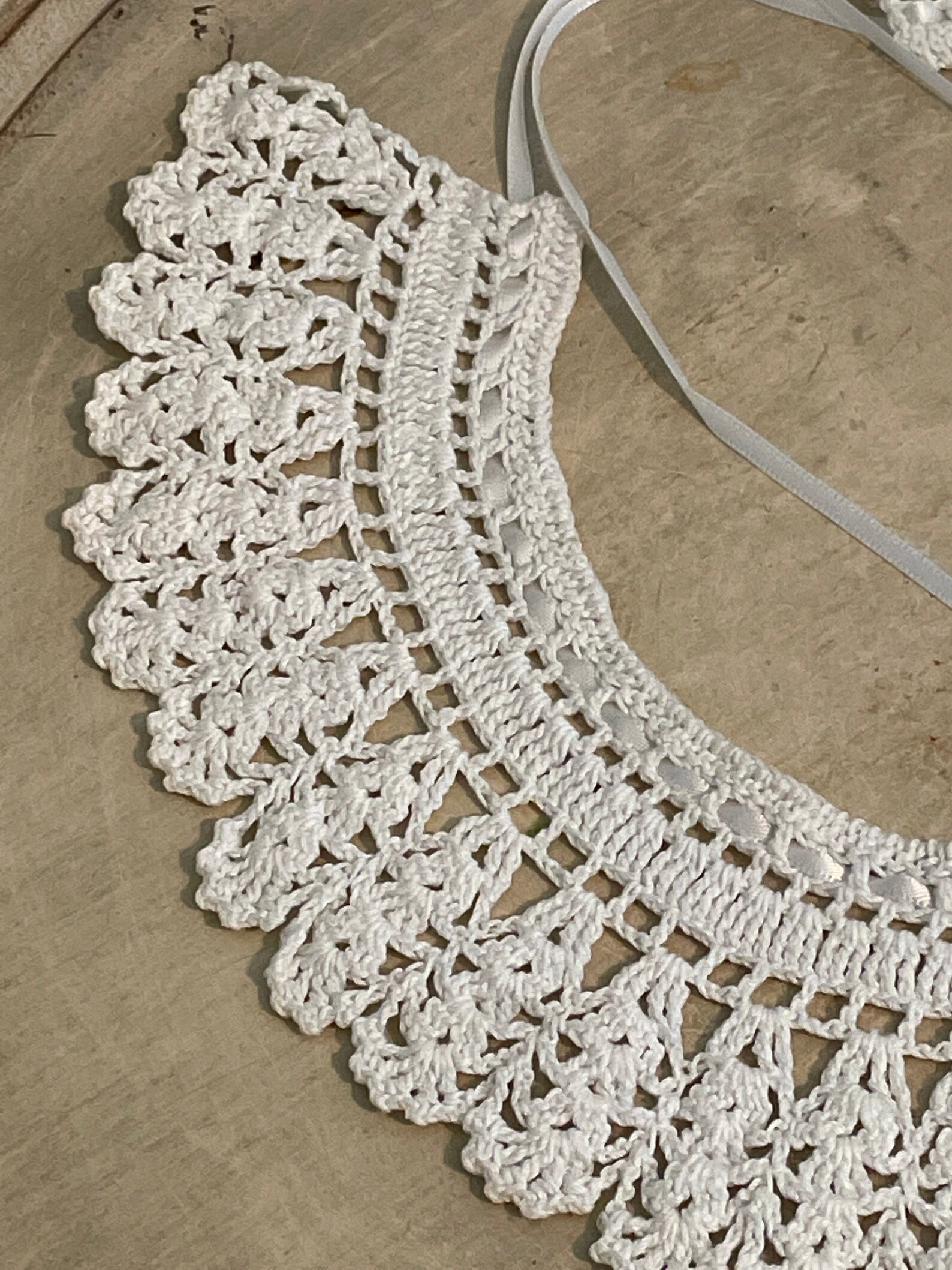 Vintage Crochet Neck Collar | Etsy