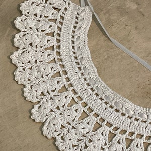 Vintage Crochet Neck Collar - Etsy