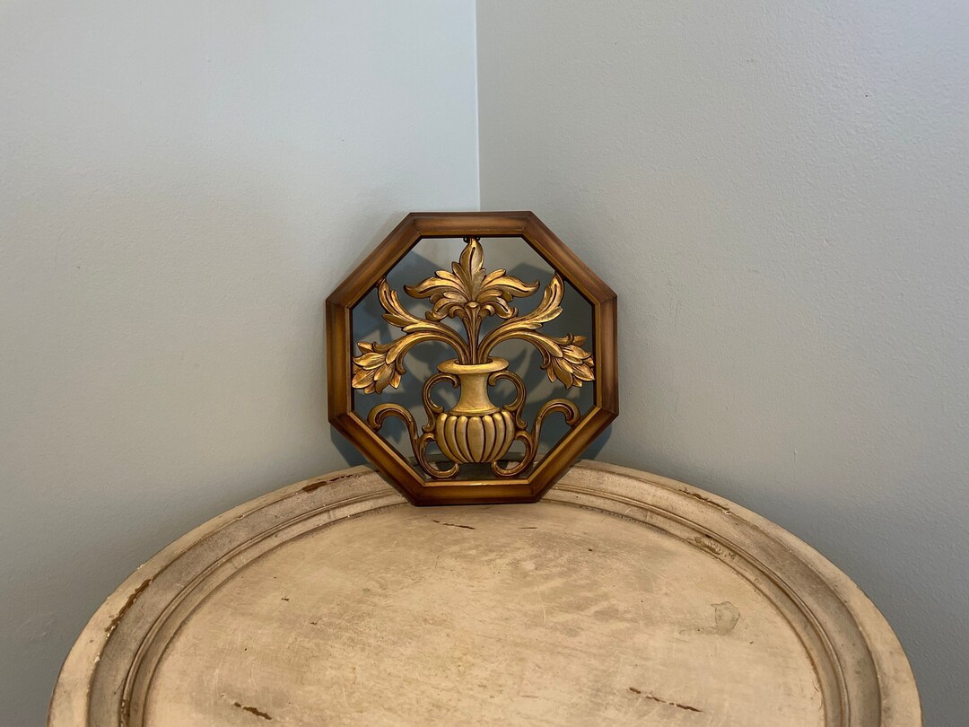 Vintage Floral Wall Plaque ~ Syroco Inc. - Etsy