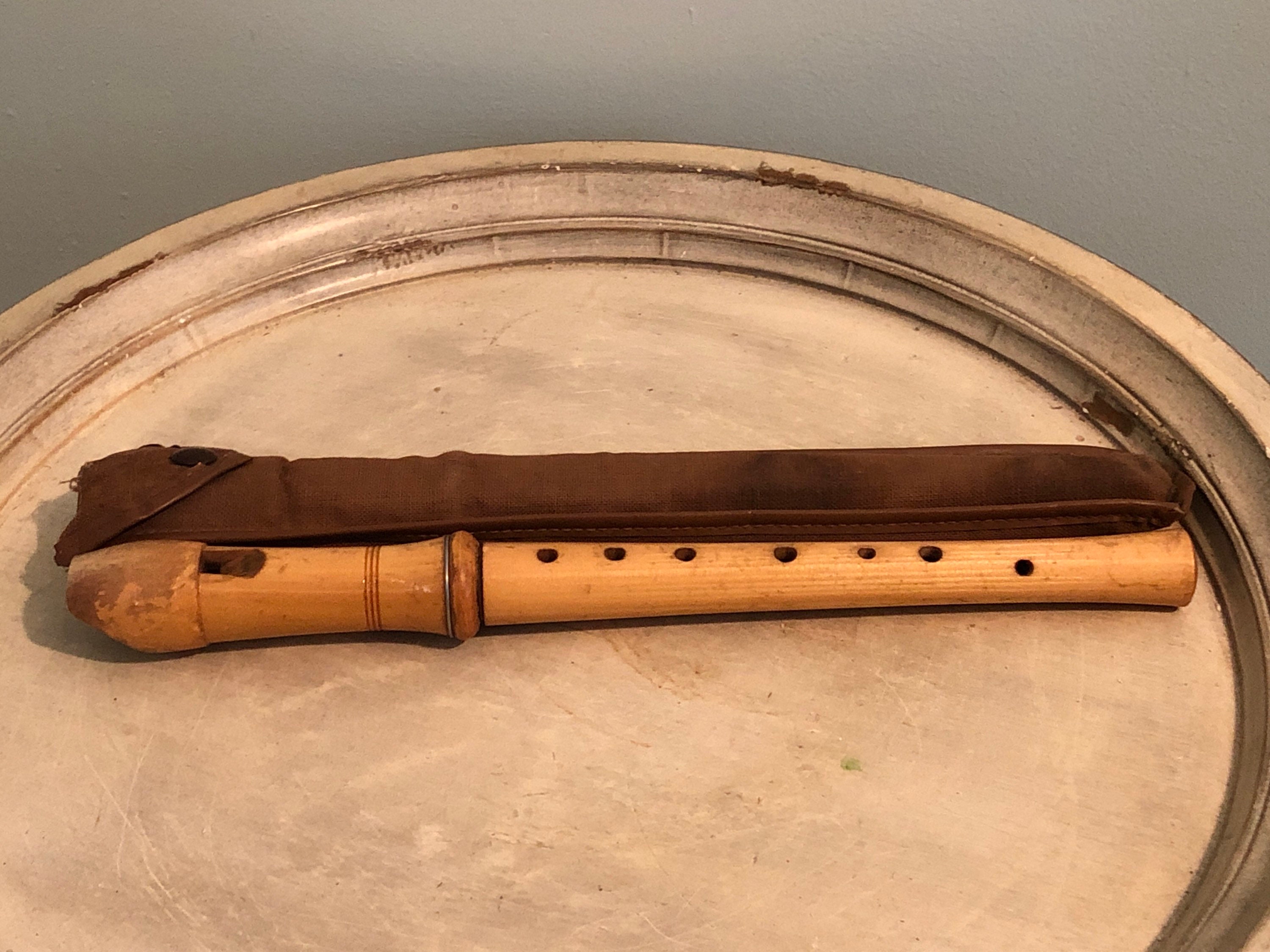Vintage Wooden Recorder With Case Light Wood Colored - Etsy