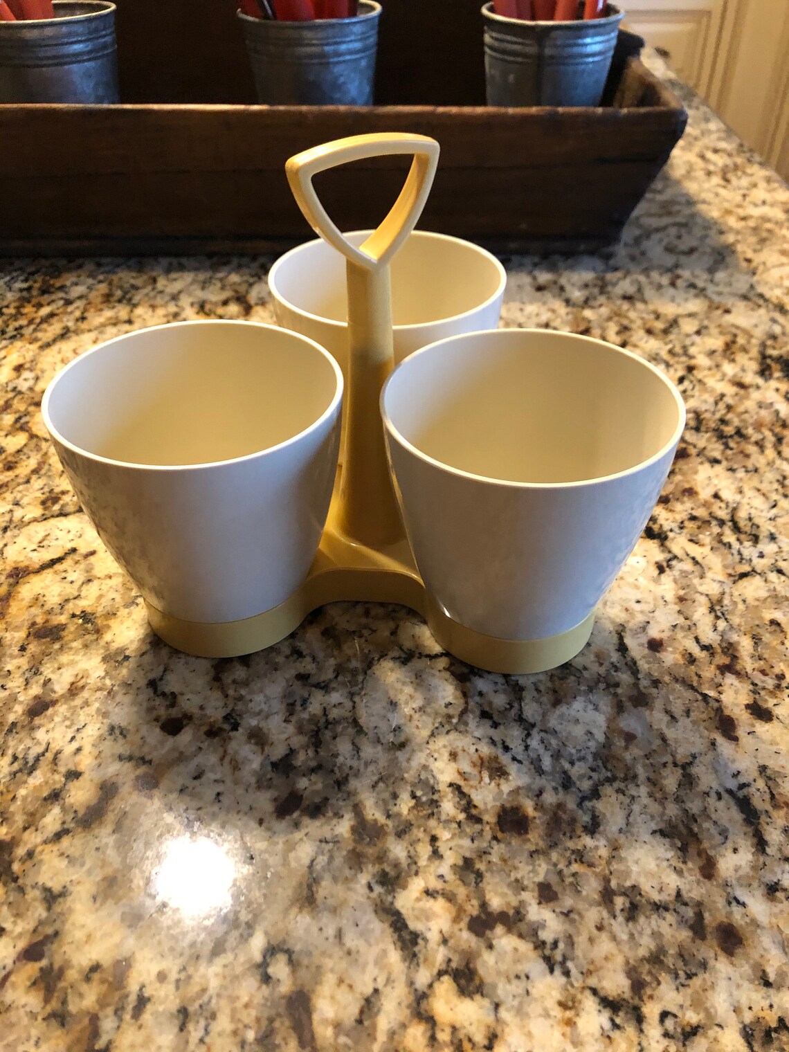 Tupperware Condiment Server 3 Bowl Caddy | Etsy