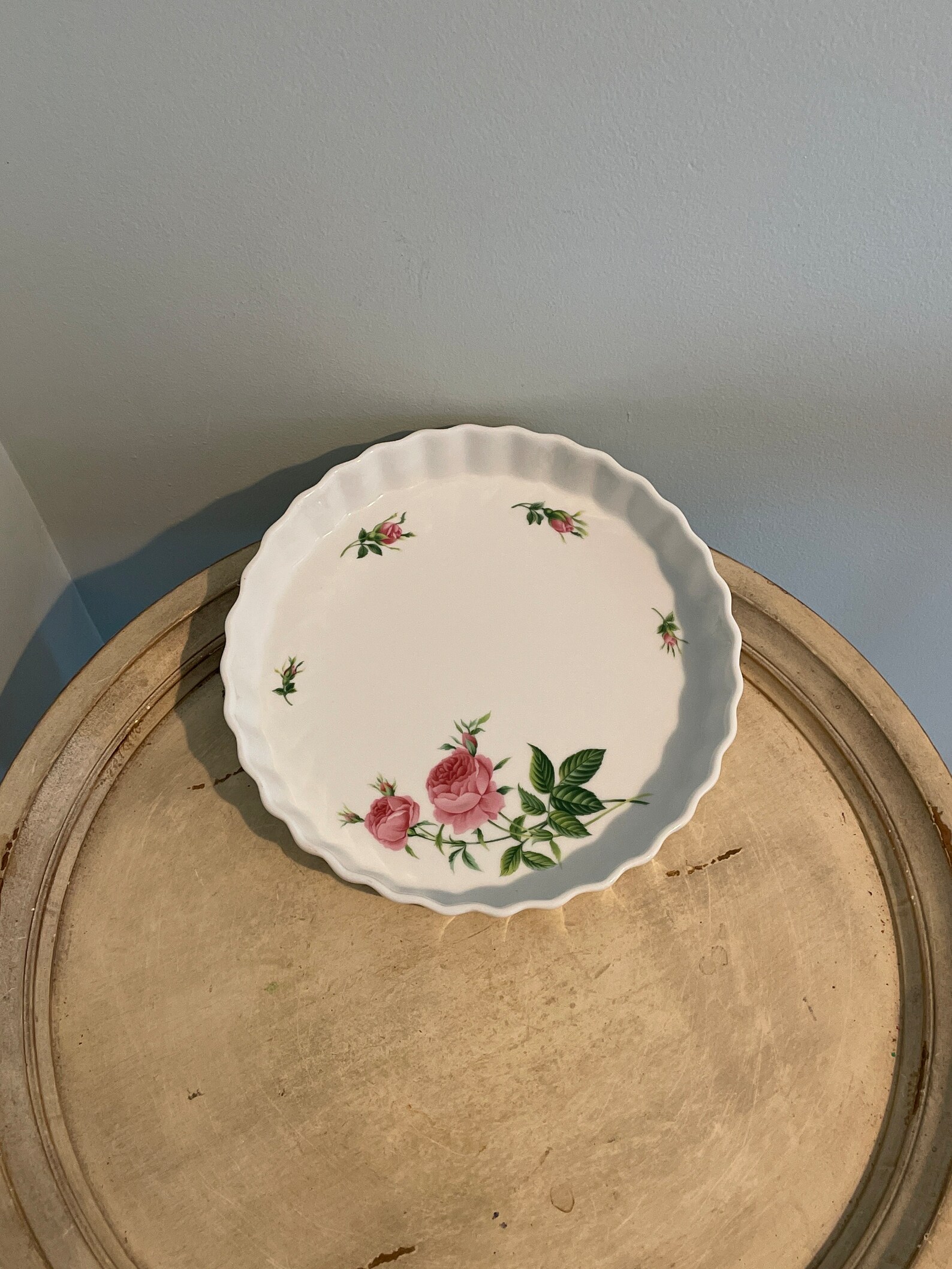 Vintage Bakeware With Rose Pattern ~ Christineholm Ceramic Dish - Etsy