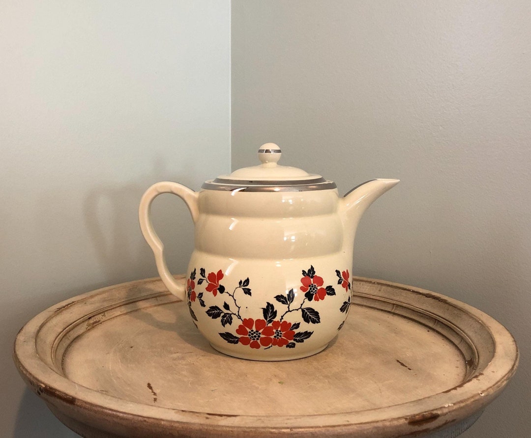 Vintage Hall's Coffee Pot ~ Daniel Style Red Poppy - Etsy