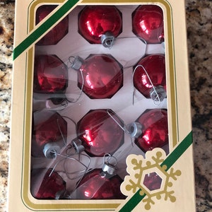 Vintage Pyramid Christmas Ornaments ~ Set of 12 ~ Red Color - Etsy