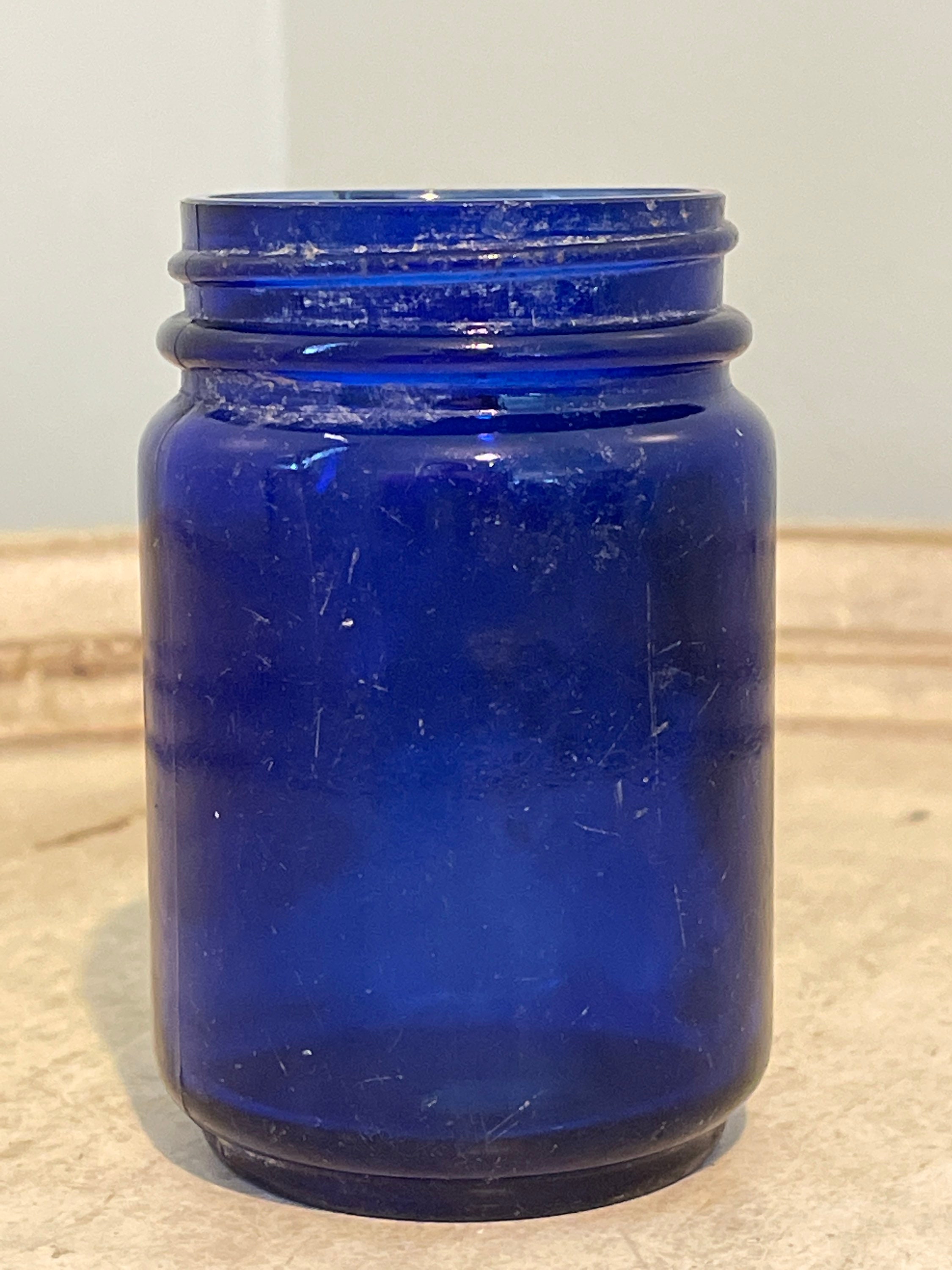 Vintage Vick's Vapor Rub Jar Blue Cobalt - Etsy