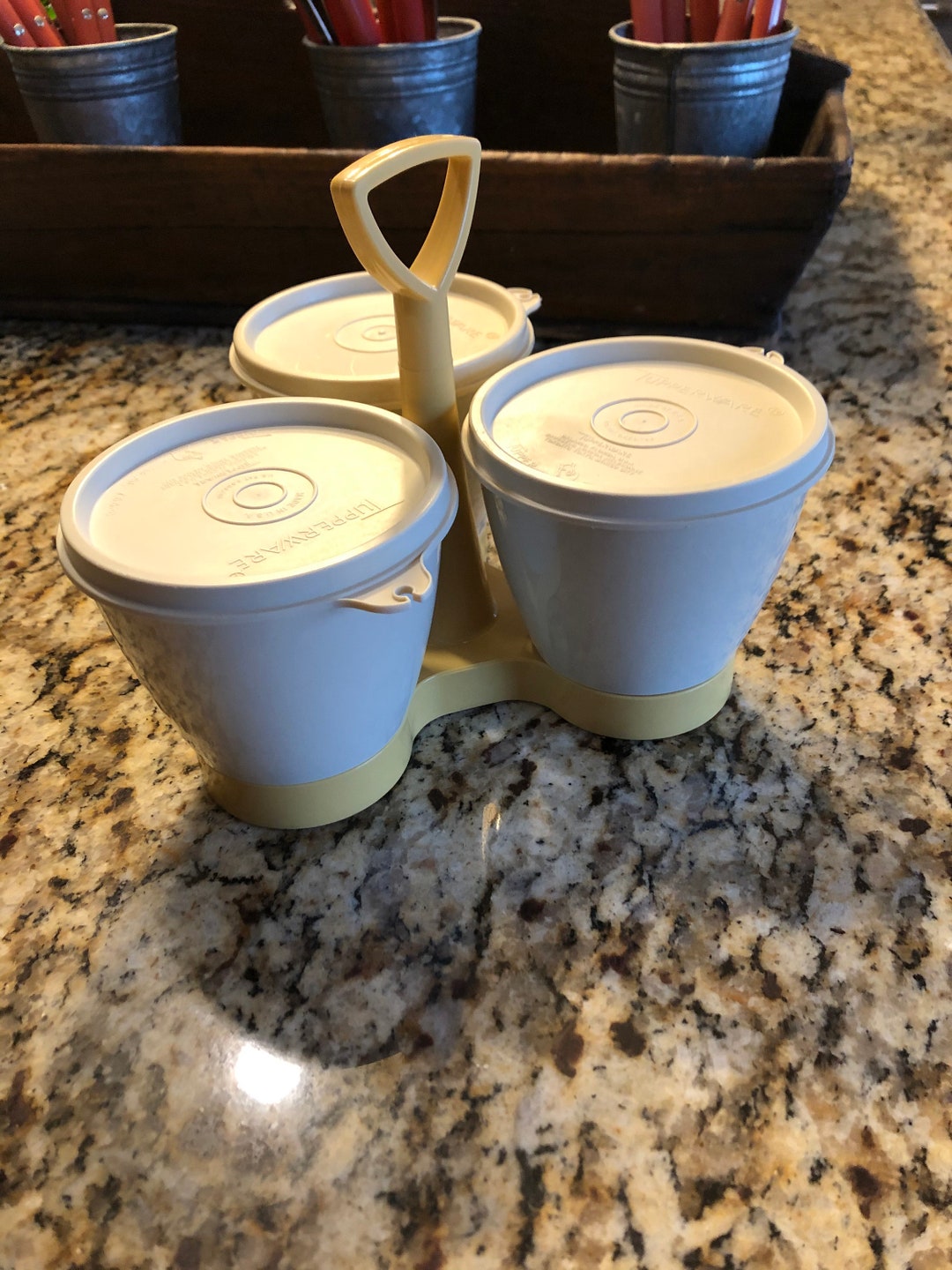 Tupperware Condiment Server 3 Bowl Caddy - Etsy