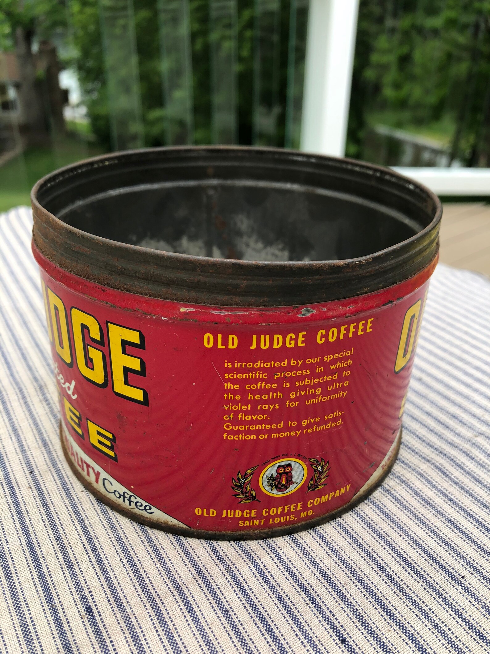 Primitive Old Judge Coffee Can Circa 1940s | Etsy