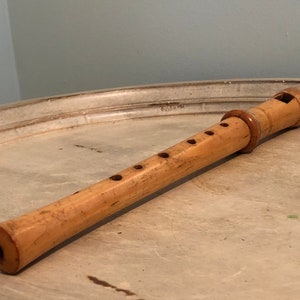 Vintage Wooden Recorder With Case Light Wood Colored Recorder - Etsy