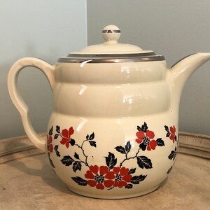 Vintage Hall's Coffee Pot ~ Daniel Style Red Poppy - Etsy