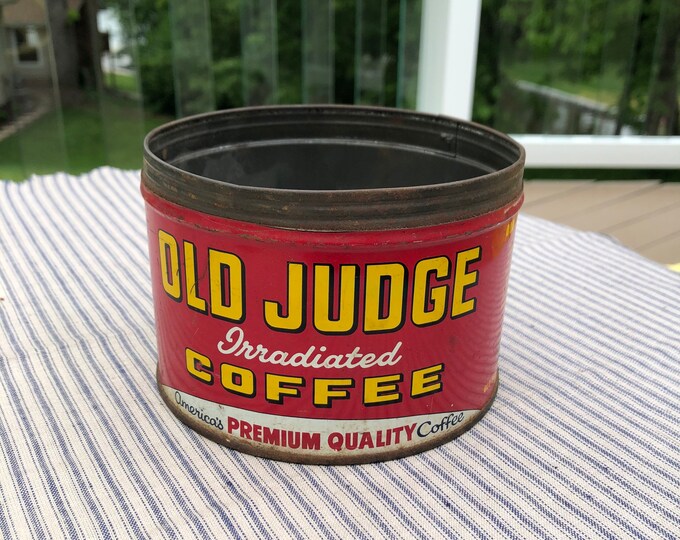 Primitive Old Judge Coffee Can Circa 1940’s - Etsy