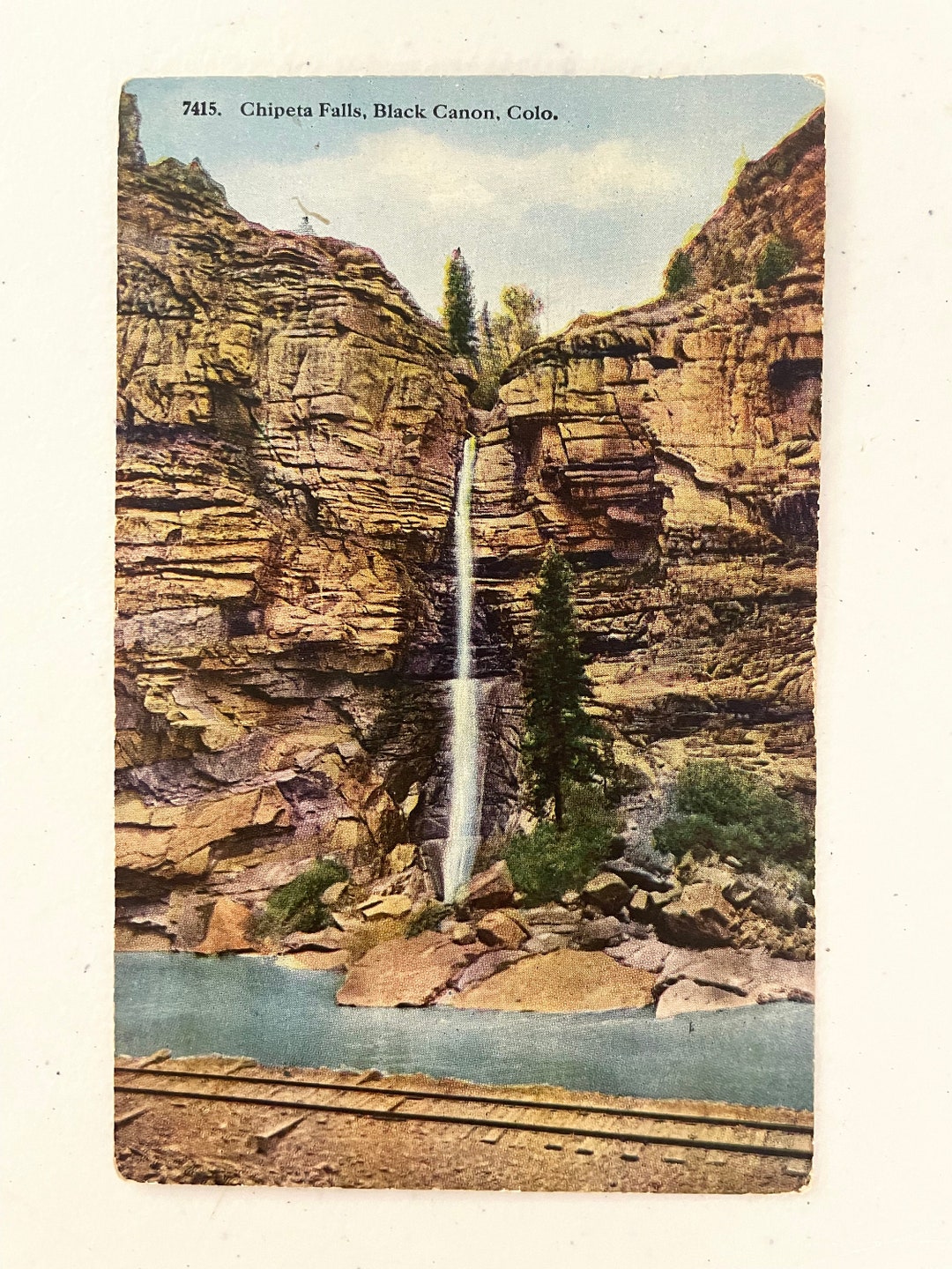 Vintage Postcard ~ Chipeta Falls Black Canon Colorado ~ 1922 - Etsy