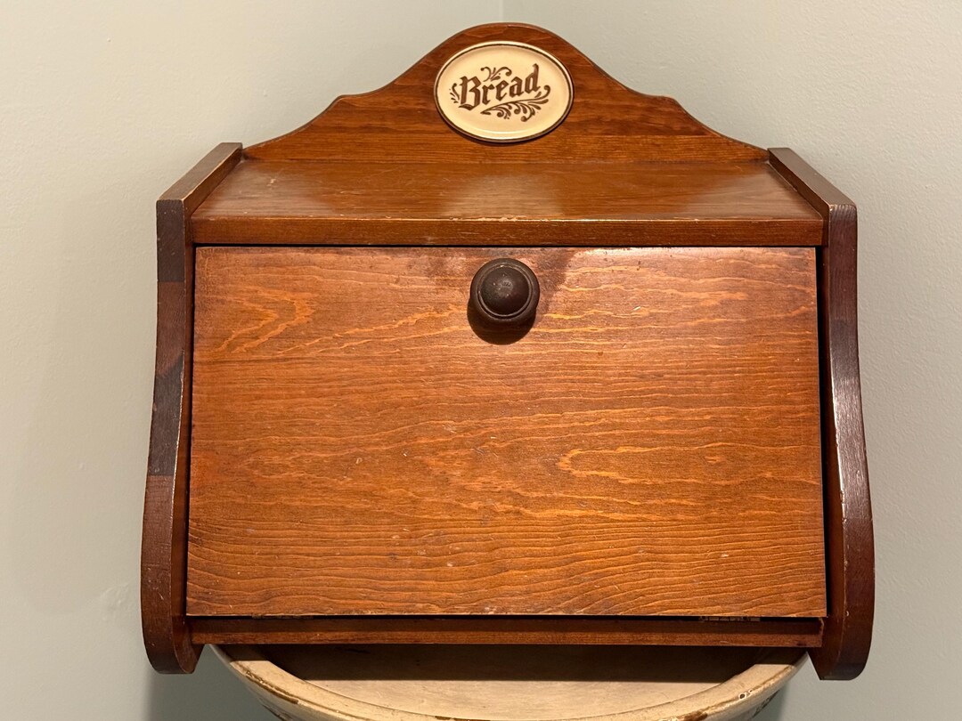 Vintage Wooden Bread Box ~ Pfaltzgraff Village Collection - Etsy