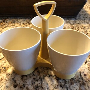 Tupperware Condiment Server 3 Bowl Caddy | Etsy