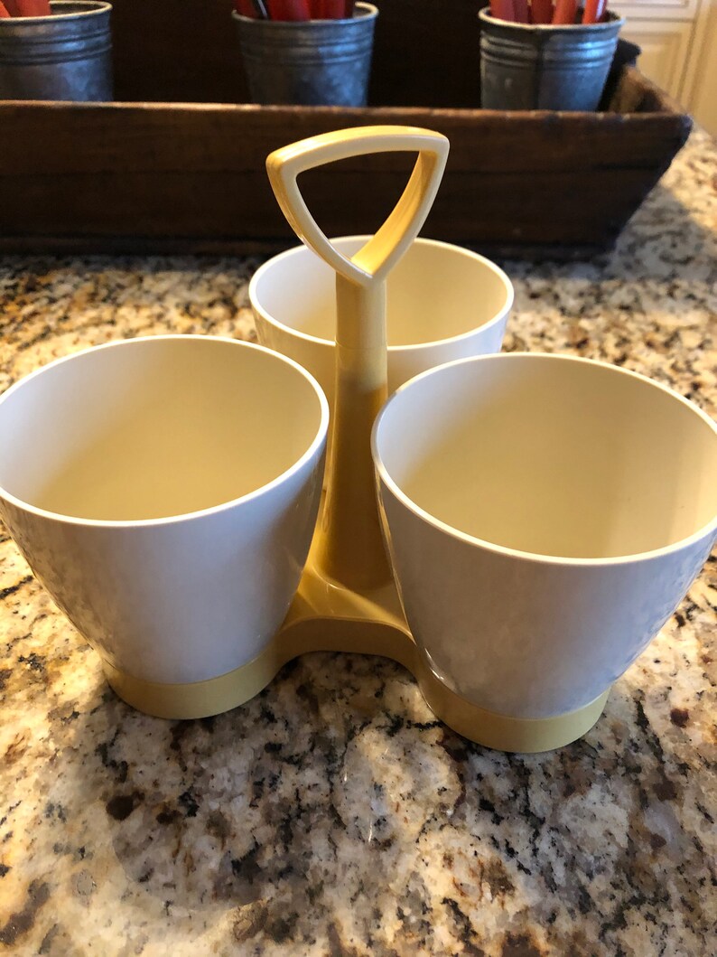 Tupperware Condiment Server 3 Bowl Caddy - Etsy