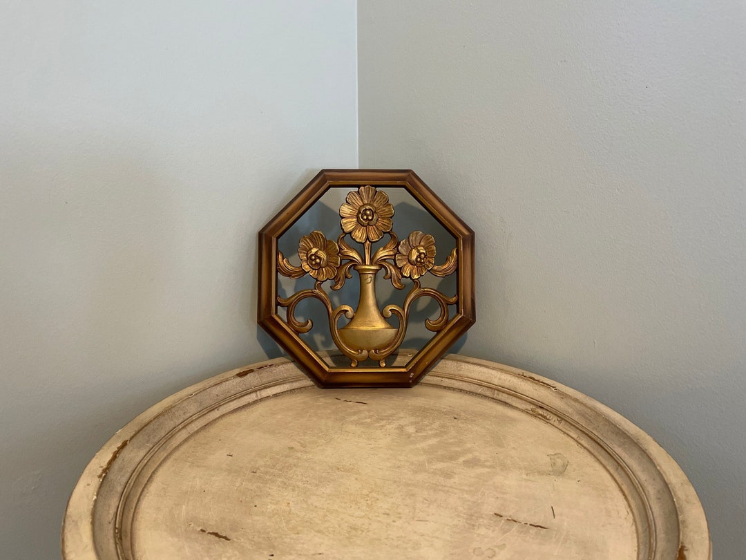 Vintage Floral Wall Plaque ~ Syroco Inc - Etsy