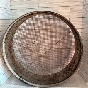 Antique Bentwood Grain Sieve Large Primitive Sifter - Etsy
