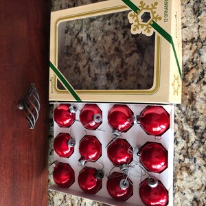 Vintage Pyramid Christmas Ornaments ~ Set of 12 ~ Red Color - Etsy