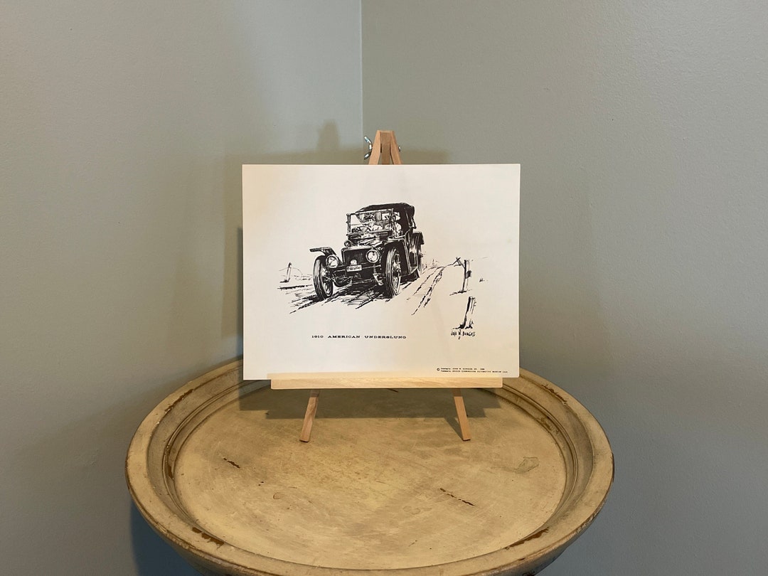 Vintage 1968 John W Burgess Drawing 1910 American Underslung - Etsy