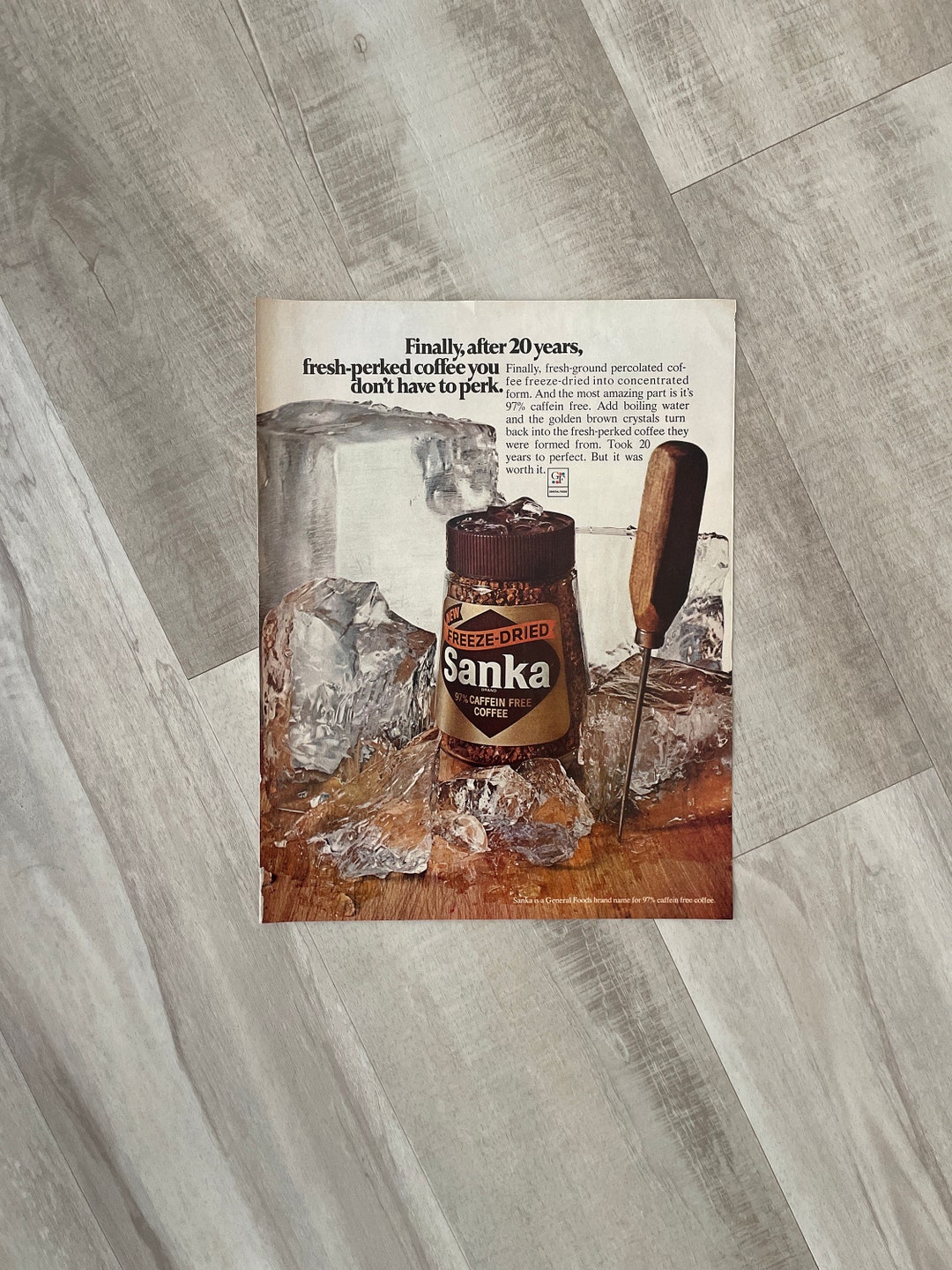Vintage Paper Advertisement ~ Sanka Freeze Dried Coffee Ad - Etsy