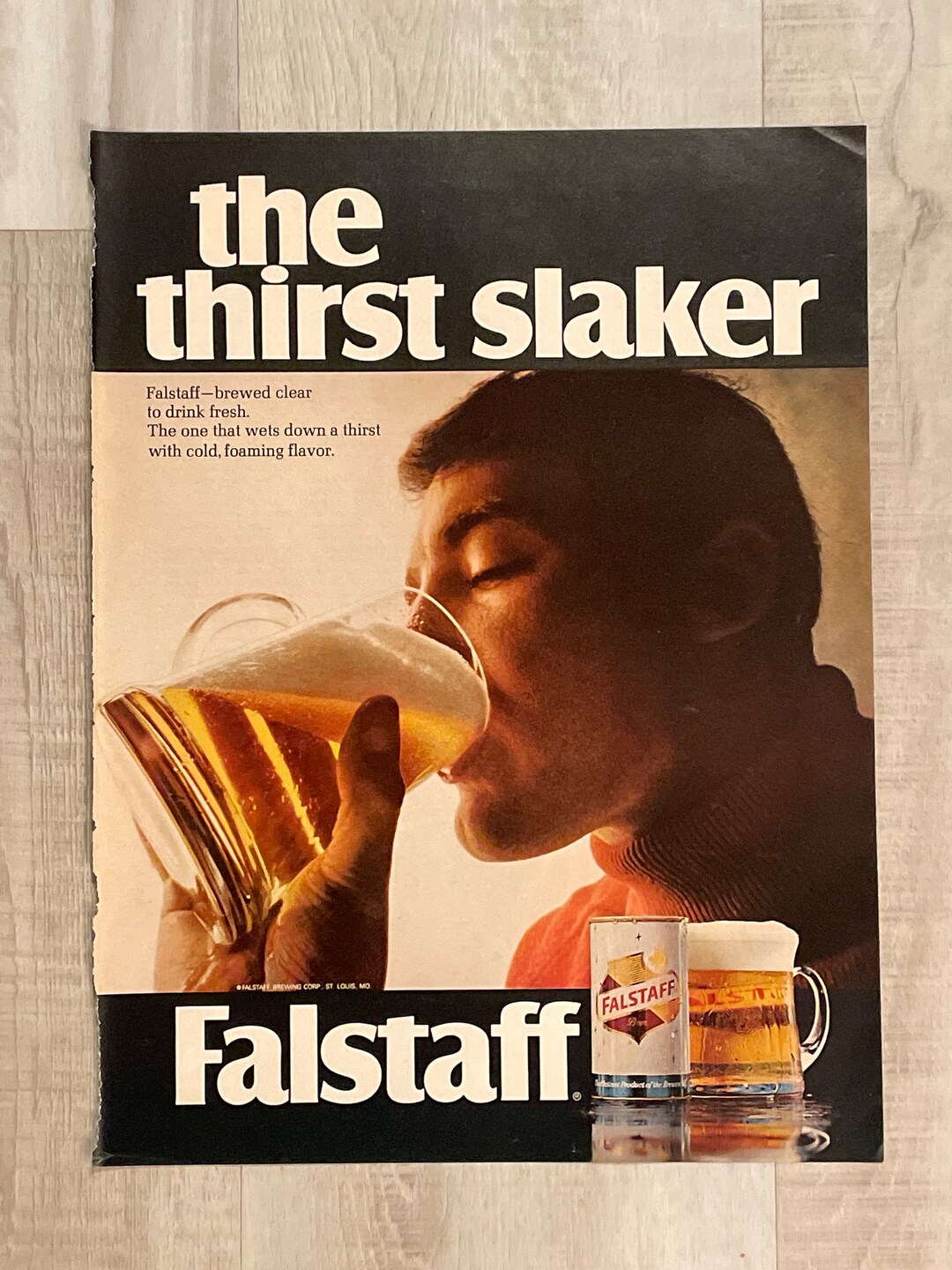 Vintage Paper Advertisement ~ Falstaff ~ 1968 - Etsy