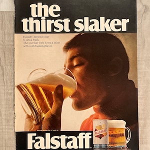 Vintage Paper Advertisement ~ Falstaff ~ 1968 - Etsy
