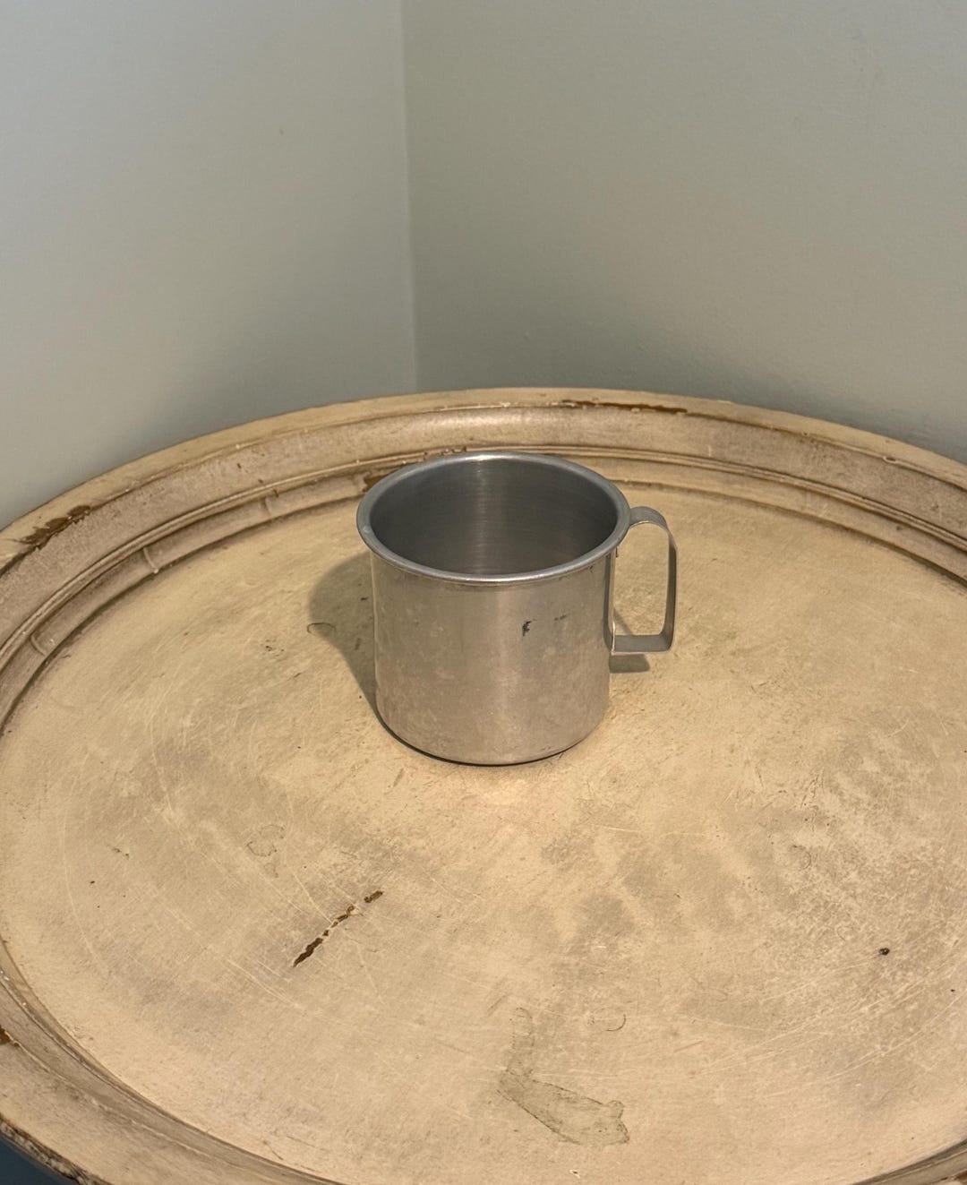 Vintage Tin Cup With Handle 12 Fluid Ounces 2 - Etsy