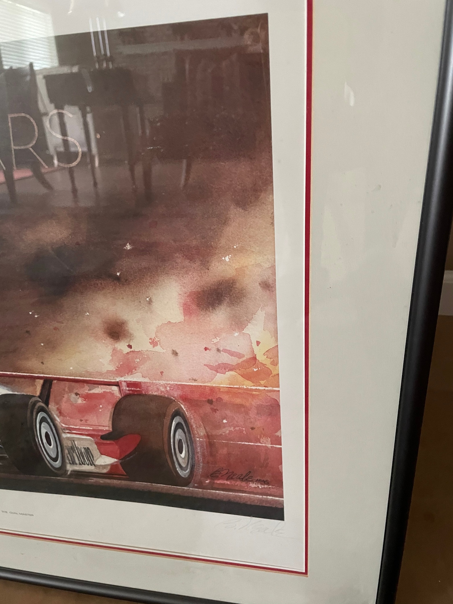 Oval Masters Lithograph Signed Rick Mears by Artist Bill Neale - Etsy