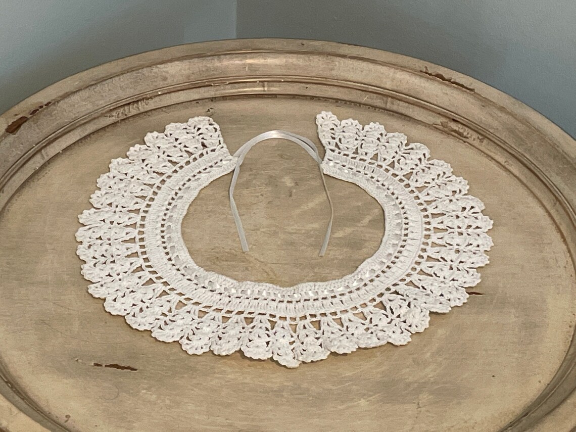 Vintage Crochet Neck Collar - Etsy