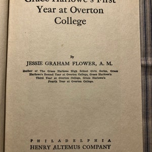 Grace Harlowes First Year at Overton College by Jessie Graham - Etsy