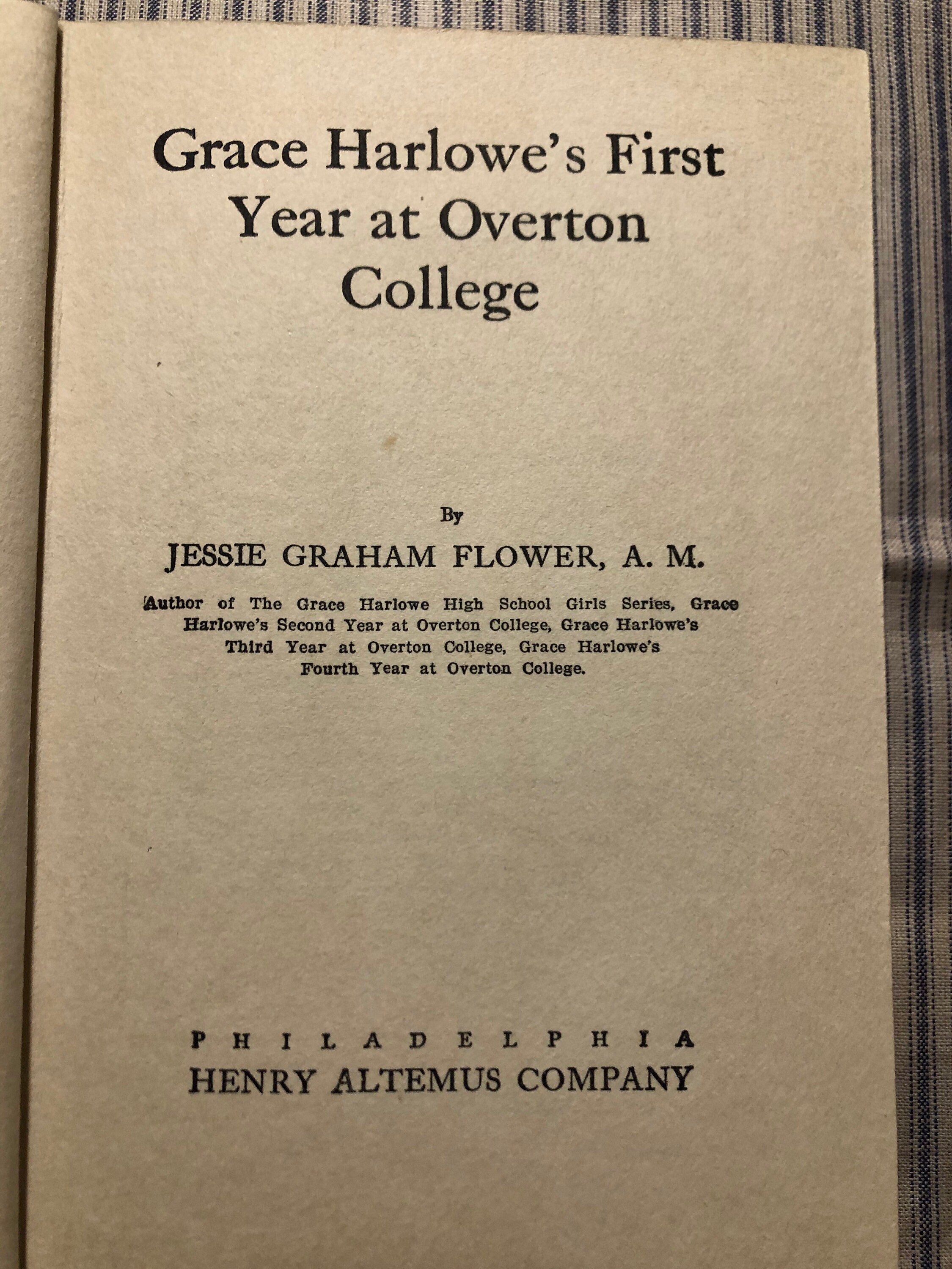 Grace Harlowes First Year at Overton College by Jessie Graham - Etsy